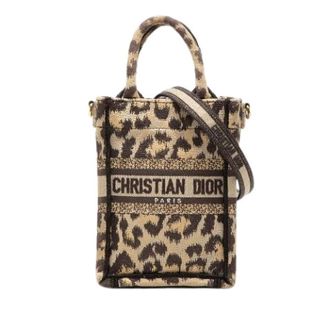 Dior Pre-owned Book Tote Leopard Canvas 2way Bag - - Pre-owned - Damen - Beige - ONE SIZE