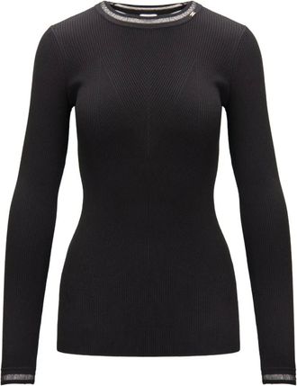 Elisabetta Franchi Femme, Tops, Noir, Taille: 40 FR Pull &agrave; manches longues