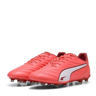 Puma Unisex King PRO FG/AG Fussballschuh, Glowing RED White-RED FIRE, 37.5 EU