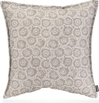 H.O.C.K. Yuno Outdoor Kissen inkl. F&uuml;llung mit Biese 45x45cm gebl&uuml;mt (45x45cm, hellgrau)
