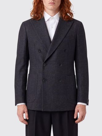 Tagliatore Blazer crois&eacute; en laine et cachemire &agrave; revers en pointe