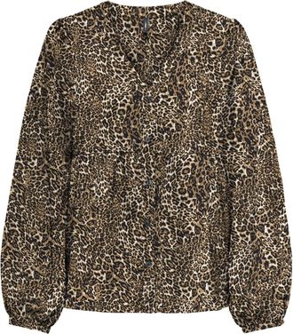 Only Onlnova Life Vis L/S Ebba Top