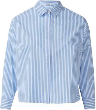 s.Oliver Langarmbluse Bluse Gestreifte Popeline-Bluse im Boxy Fit