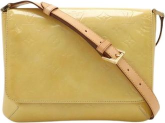 Louis Vuitton Sac bandouli&egrave;re Pre-owned Thompson Street Monogram Vernis - Femme - Pre-owned - Jaune - Taille: ONE Size