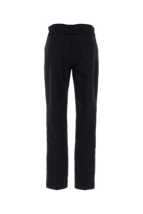 Dries Van Noten Side-Stripe Wool Trousers - Navy