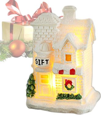 Generic Weihnachtsdorf, verschneites, beleuchtet, Tischdekoration f&uuml;r Zuhause, Schaufenster, Party