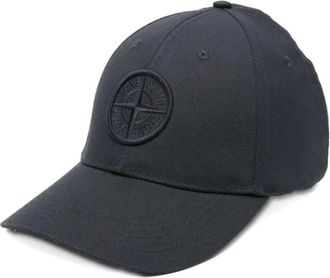 Stone Island Homme, Accessoires, Bleu, Taille: ONE Size Casquette de baseball en coton