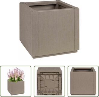 vidaXL vidaXL Pot ext&eacute;rieur - Bac &agrave; Fleurs Marron Clair 36 x 36 x 35 cm Plastique