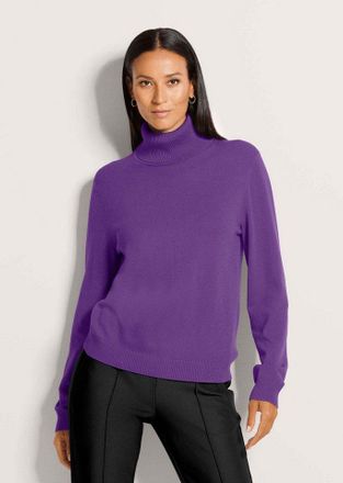 Madeleine Strickpullover Schmaler Feinstrickpullover Schmaler Rollkragenpullover mit langen Armen