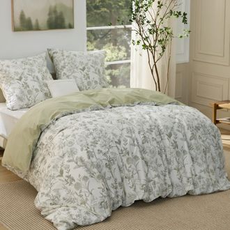 Bedsure Bettw&auml;sche 200x200 Baumwolle Desert Sage