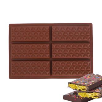 Generic Silikonform Schokolade | Schokoladenform, gefüllt wiederverwendbar, aus Silikon - 6 Mulden, geeignet für Anfänger, einfaches Herausnehmen, Backwerkzeu