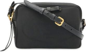 Prada Sac bandouli&egrave;re en toile jacquard logo et cuir Pre-owned - Femme - Pre-owned - Noir - Taille: ONE Size