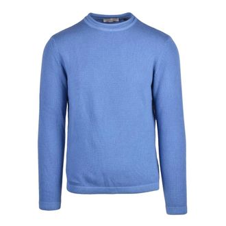 Wool & Co Pullover mit Rundhalsausschnitt - - Knitwear - Herren - Blau - XL