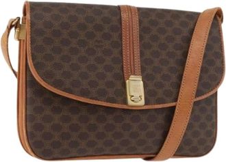 Celine Pre-owned Vintage Macadam Sac Bandouli&egrave;re - Femme - Pre-owned - Brun - Taille: ONE Size
