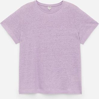 Arket T-Shirt Aus Leinenjersey -Lila