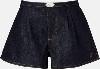 Jacquemus Short en jean &agrave; logo
