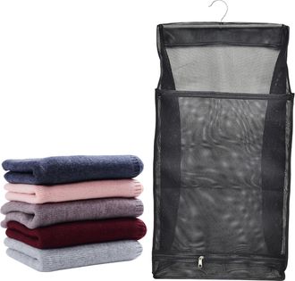 Generico W&auml;schekorb aus Netzstoff, extra gro&szlig;er 60 cm gro&szlig;er Korb, faltbare Aufbewahrungstasche, feinmaschiges Gewebe, leichtes und tragbares Design, schmaler 