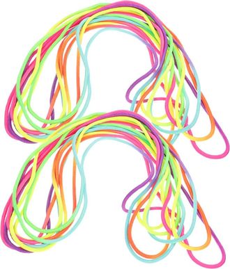 Cabilock 2 Stück Teiliges Elastisches Springseil für Bunte Fitness übung Leichtes Fördert Koordination und Beweglichkeit für Schüler und Sportaktivitäten