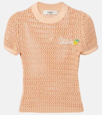 Chlo&eacute; Chlo&eacute; Top en coton crochet&eacute;
