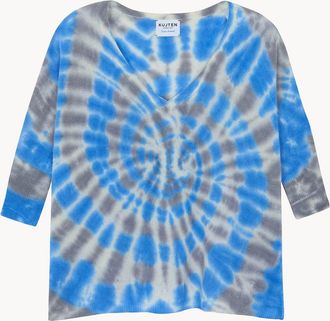 Kujten Pull cachemire col V oversize tie & dye - Pull Minie Sunny