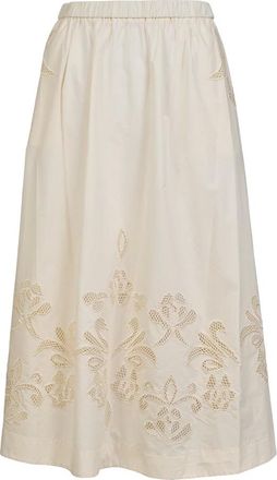 Forte_Forte Femme, Jupes, Beige, Taille: 36 FR Gonna Ricamo