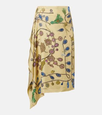 Versace Wickelrock aus Seiden-Twill