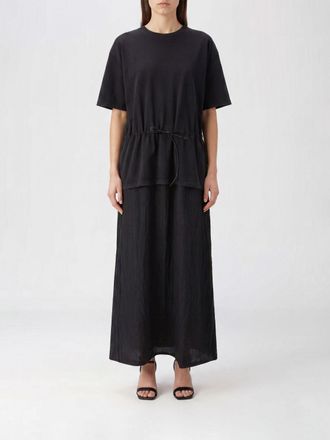 Haikure Robe midi trap&egrave;ze en coton &agrave; col rond