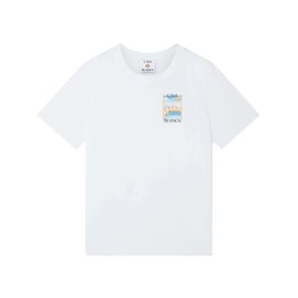 Casablanca Surreal Pool Kurzarm-T-Shirt - - Tops - Herren - Wei&szlig; - S