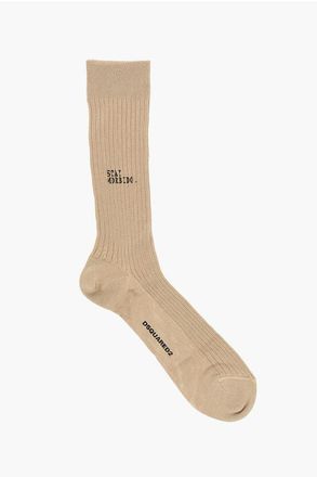 Dsquared2 Ribbed Solid Color Long Socks size 44-45