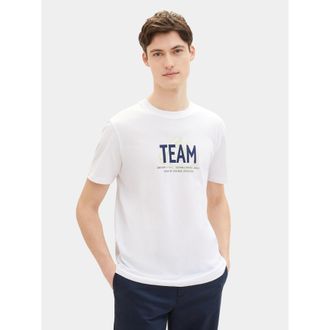 Tom Tailor Denim T-Shirt 1040838 Wei&szlig; Regular Fit