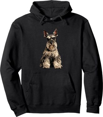 Whyitsme Design Silber Standard Schnauzer Hund Illustration Pullover Hoodie