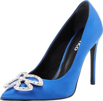 Pinko Damen Koraline Dekolleté Satin Pumps, F99 Blau Clematide, 38 EU