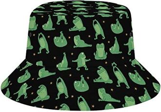 Generic Yoga De La Grenouille-1 Chapeaux De Pêcheurs Pliable Chapeaux De Seau Mode Bucket Hat pour Loisirs Chasse Plage
