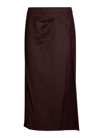 Victoria Beckham Jupe Midi - Rouge Brun