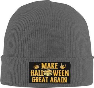 Generic Bonnet Tricoté Halloween, Rendez Halloween Génial À Nouveau! Citrouille Amusante Léger Bonnet Hiver Chaud Tricot Anti-Transpiration Chapeau Tricoté po
