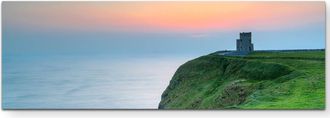 Paul Sinus Art Cliffs of Moher - Irland Dämmerung - Panoramabild auf Leinwand in 150x50cm