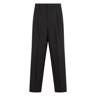 Ami Pantalon carrot en laine - Femme - Pantalons - Gris - Taille: 36 FR