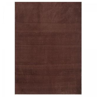 Dezenco Dezenco - Tapis salon et chambre Ø120cm marron rond tissé motif uni anvik