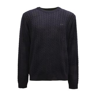 Sun 68 Homme, Pulls, Bleu, Taille: XL Pull en laine mélangée bleu marine