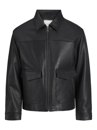 Jack & Jones JACK&JONES Herren Jprccwallace Leather JKT Lederjacke, Black, XXL