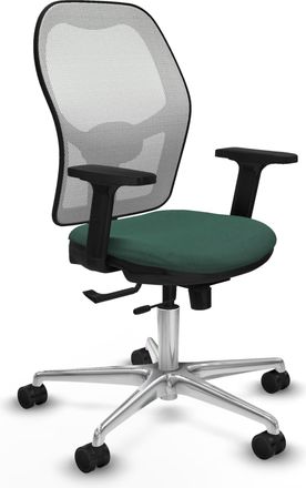 Piqueras y Crespo B&uuml;rostuhl mit 2D-Armen, h&ouml;henverstellbare Lendenwirbelst&uuml;tze, ausgestattet mit Syncro/Traslack und injiziertem Schaum. Mit Rollen von 65 mm Nylon, Wei