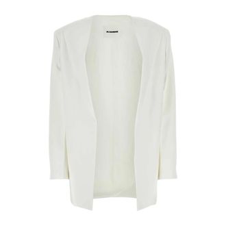 Jil Sander Wei&szlig;er Blazer-Cardigan aus Viskose - - Knitwear - Damen - Wei&szlig; - XS