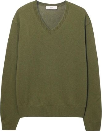 Dunst Pull Col V en Cachemire - Homme - Pulls - Vert - Taille: M