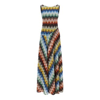 Missoni Femme, Robes, Multicolore, Taille: 40 FR Robe Longue en Maille Raschel