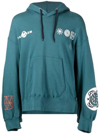 Facetasm hoodie brodé à lien de resserrage - Bleu