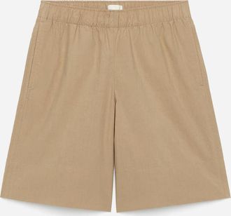 Arket Shorts Aus Baumwoll-Popeline -Beige