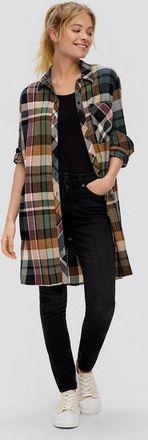 s.Oliver Langarmbluse Bluse Longbluse in Seersucker-Qualit&auml;t