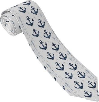 Generic Cravate Pour Homme Impression DAncre De Navire Vintage &Eacute;troit Cravates Confortable Cravates Homme Pour F&ecirc;te Affaires Mariage