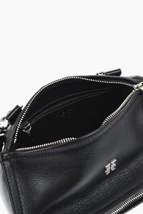 Givenchy Hammered Leather Shoulder Bag PANDORA with Silver-Effect Logo Givenchy