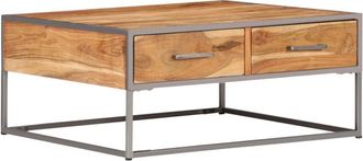 vidaXL Table basse 75x75x35 cm Bois solide dacacia Vidaxl